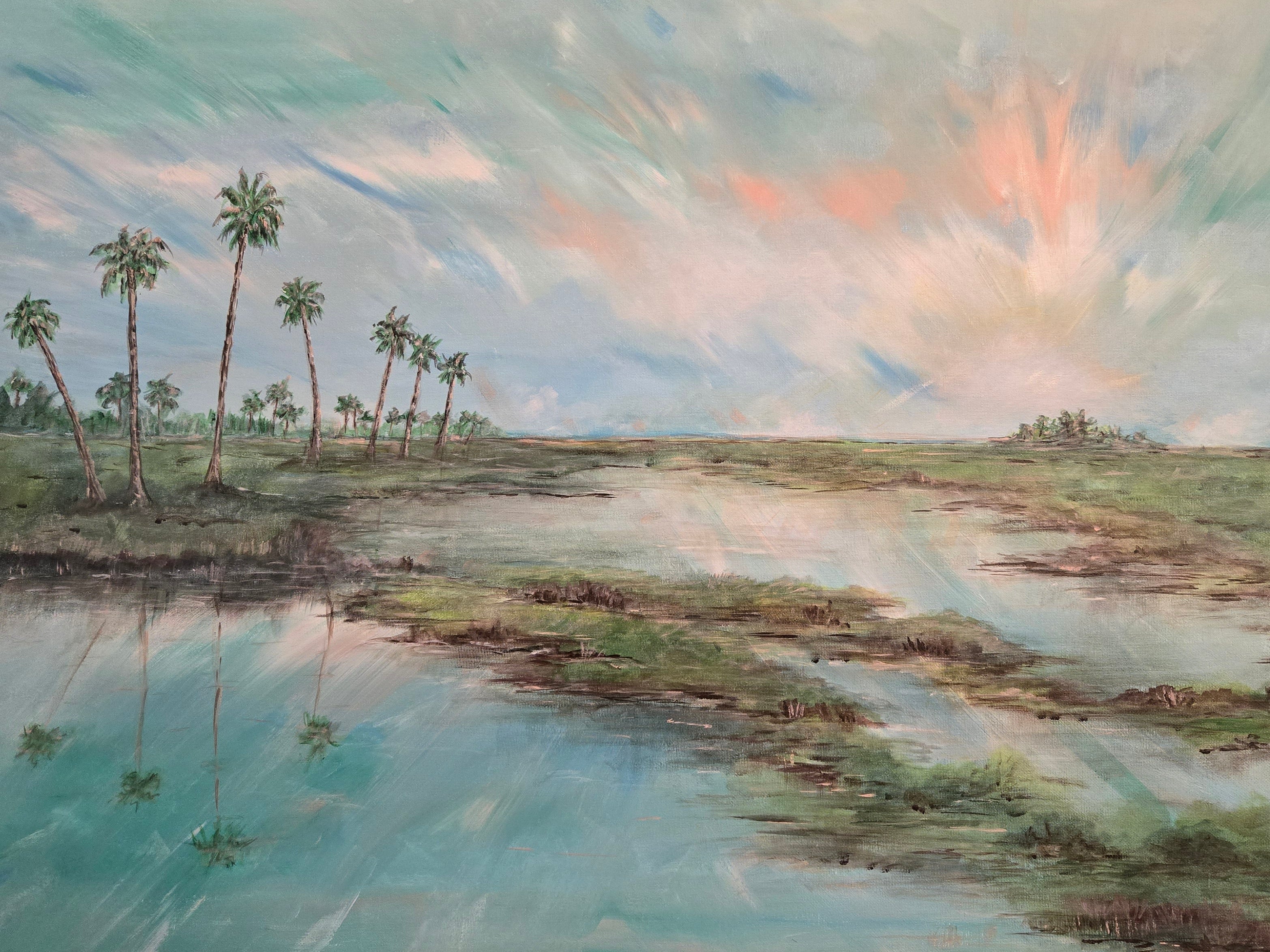 Jennifer Devlin - Old Florida Coastal Vibe Acrylic Artist